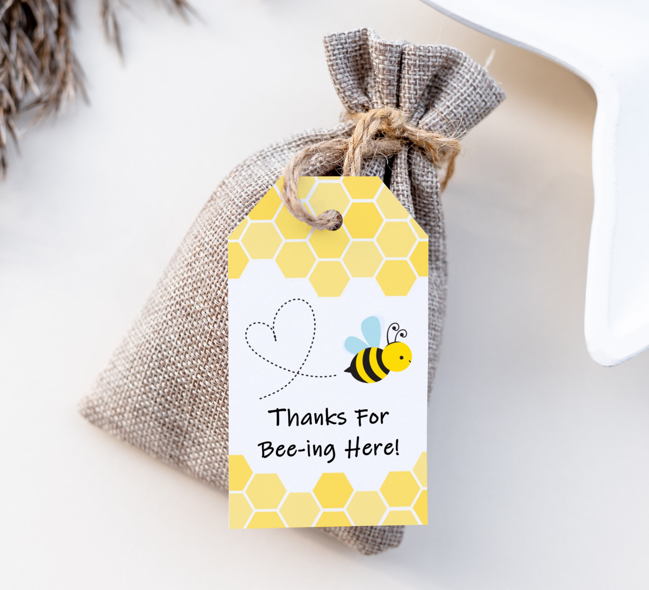 Thanks for Beeing Here Bumble Bee Favor Tags Thank You Tags - Etsy