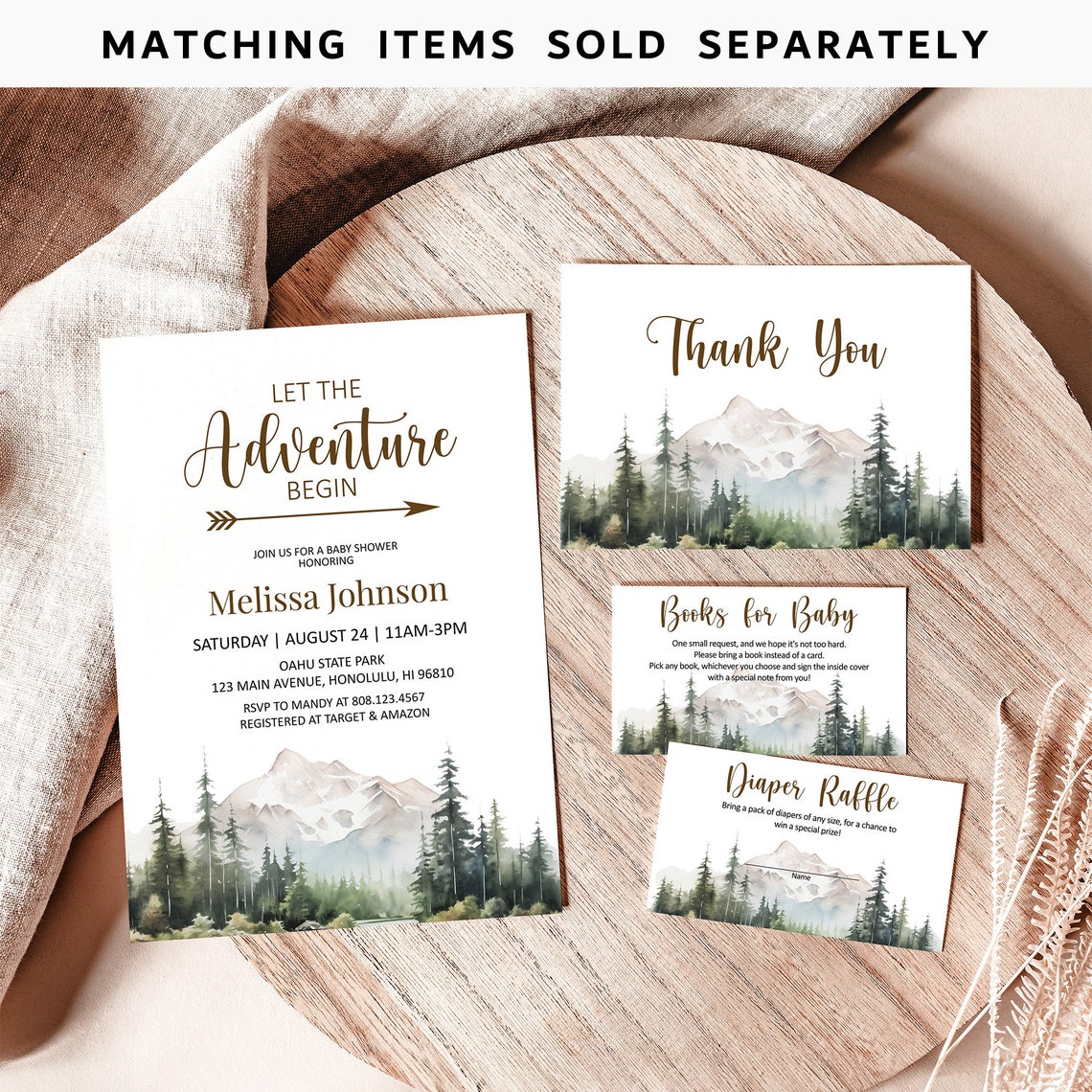 Editable Forest Mountain Custom Sign 5x7 & 8x10 Wedding Sign Adventure ...