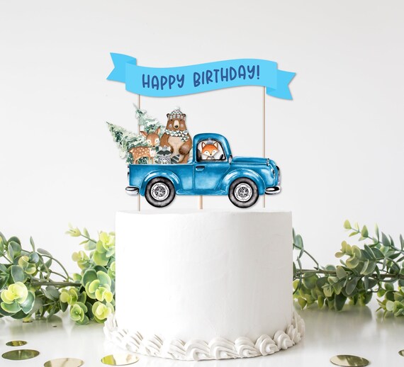 PRINTABLE Woodland Cake Topper Winter Woodland Birthday Cake Topper ... PRINTABLE Woodland Cake Topper Winter Woodland Birthday Cake Topper ...