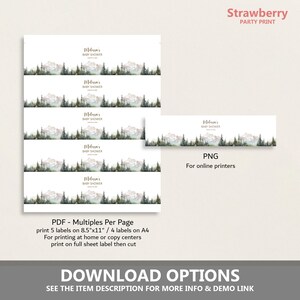 Editable Forest Mountain Water Bottle Label Template Printable Bottle ...