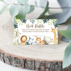 Jungle Baby Shower Book Raffle Tickets and Sign Safari Baby - Etsy