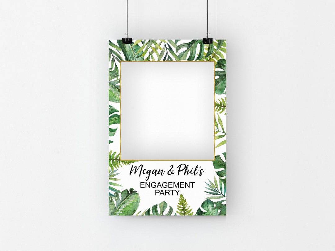 CUSTOM Hawaiian Theme Photo Prop Frame Tropical Bridal Shower Aloha ...