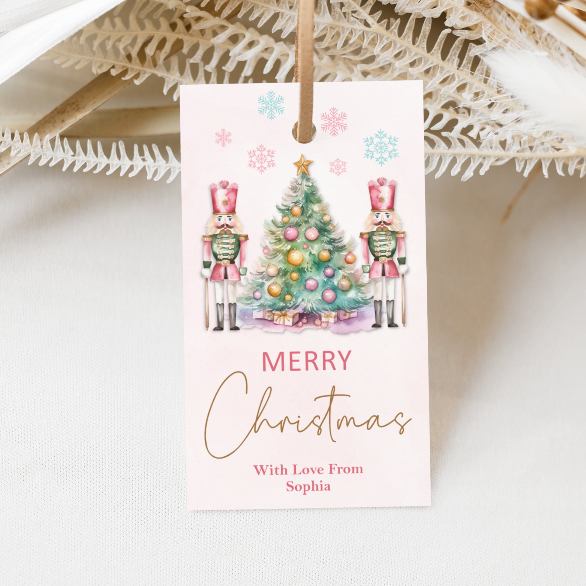 Editable Nutcracker Christmas Tag Nutcracker Birthday Favor Tag Holiday ...