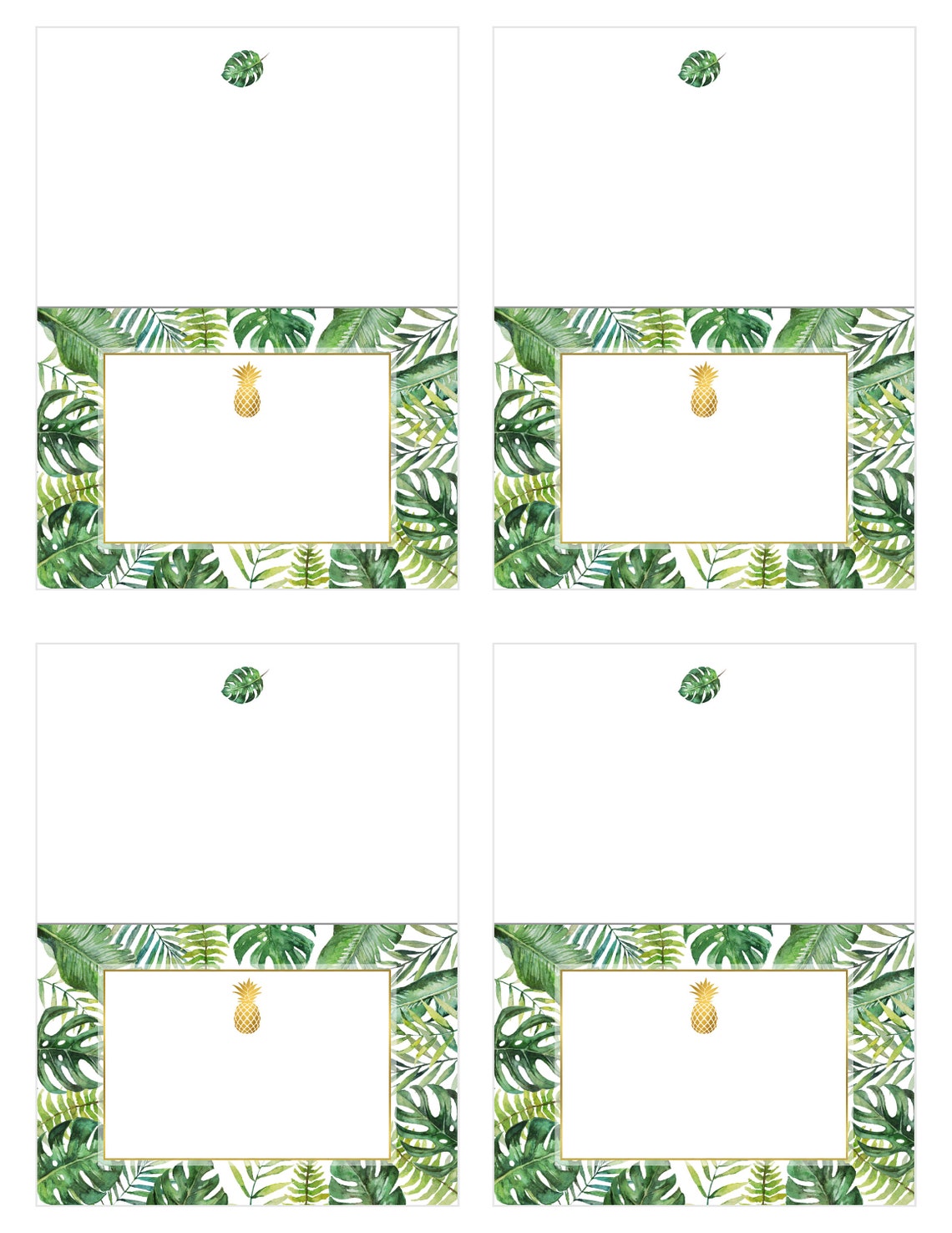 Hawaiian Luau Food Label Place Card Template Editable Buffet | Etsy