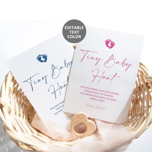 Editable Tiny Baby Hunt Game Baby Shower Game Find the Babies Game ...