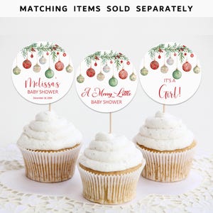 Editable Christmas Holiday Party Food Label Place Card Buffet Table ...