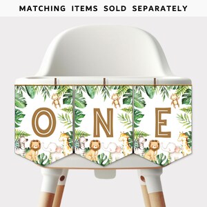 Editable Safari Birthday Milestone Board Chalkboard Sign Wild One ...