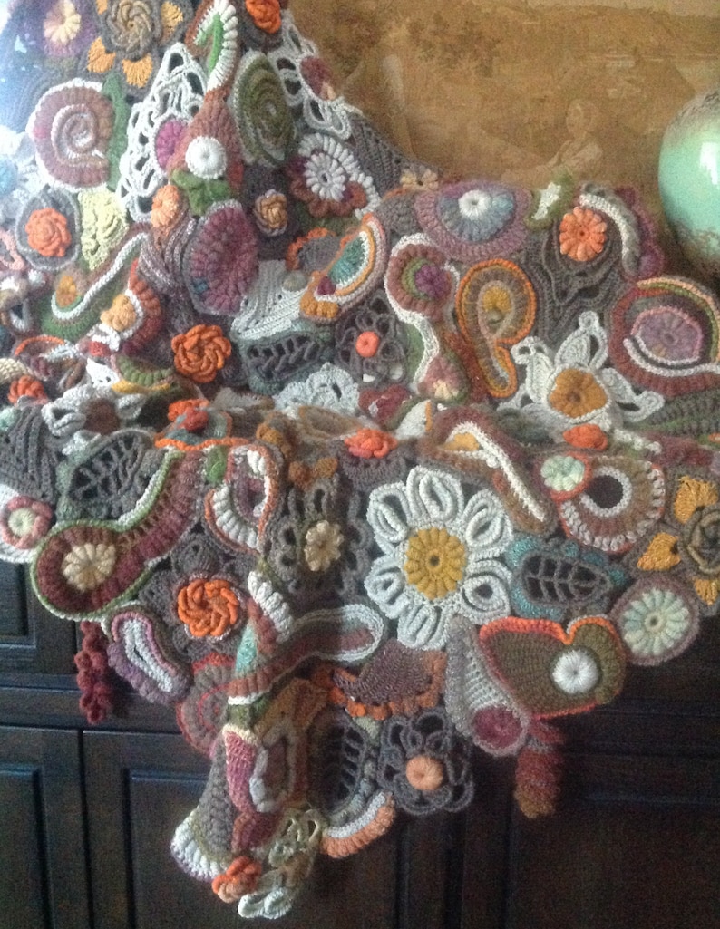 Handmade Crochet Blanket Freeform Crochet Blanket Crochet | Etsy