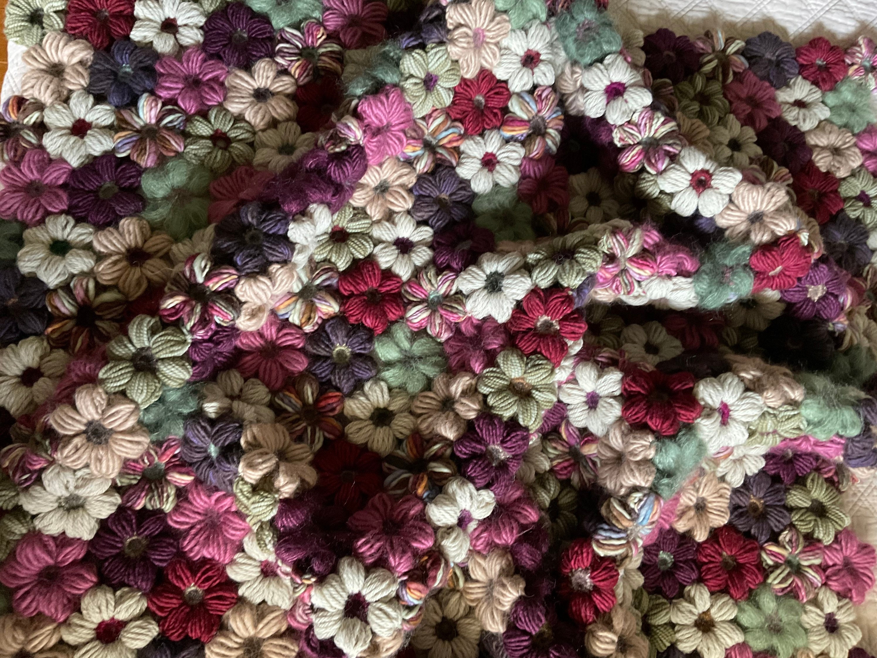 Handmade Crochet Floral Afghan Crochet Floral Blanket - Etsy
