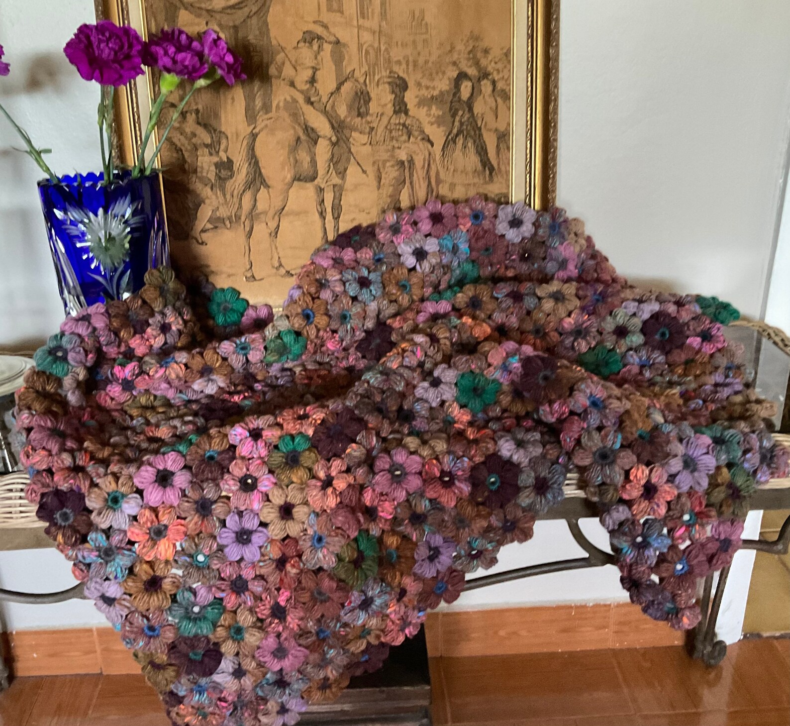 Handmade Crochet Floral Afghan Crochet Floral Blanket - Etsy