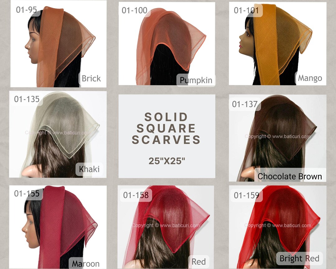 Nylon Square Scarves | 25"x25" - Etsy