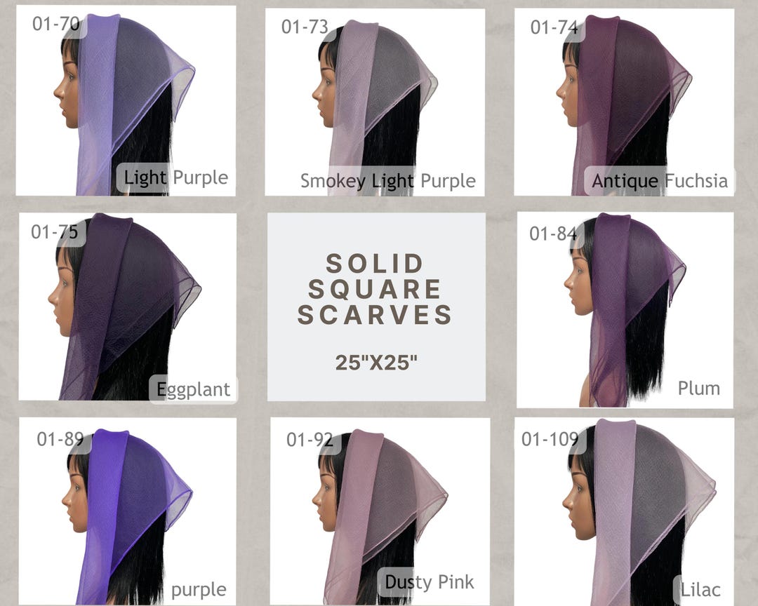 Nylon Square Scarves 25x25 - Etsy