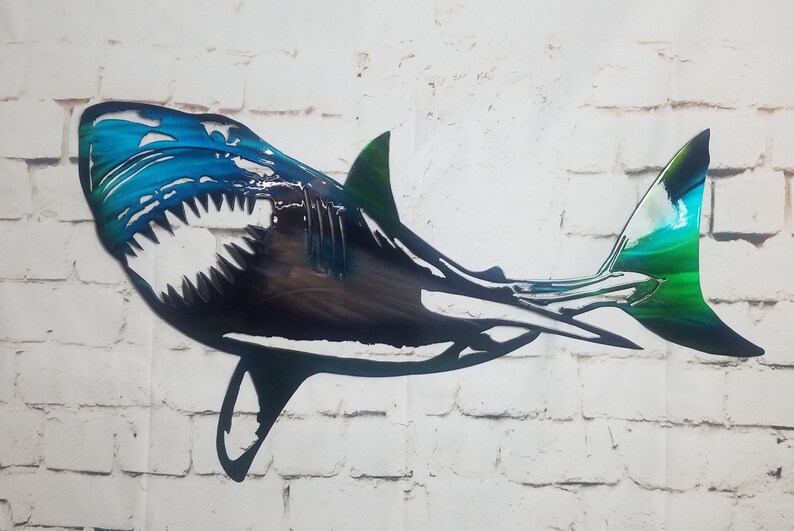 Great White Shark Metal Art, - Etsy