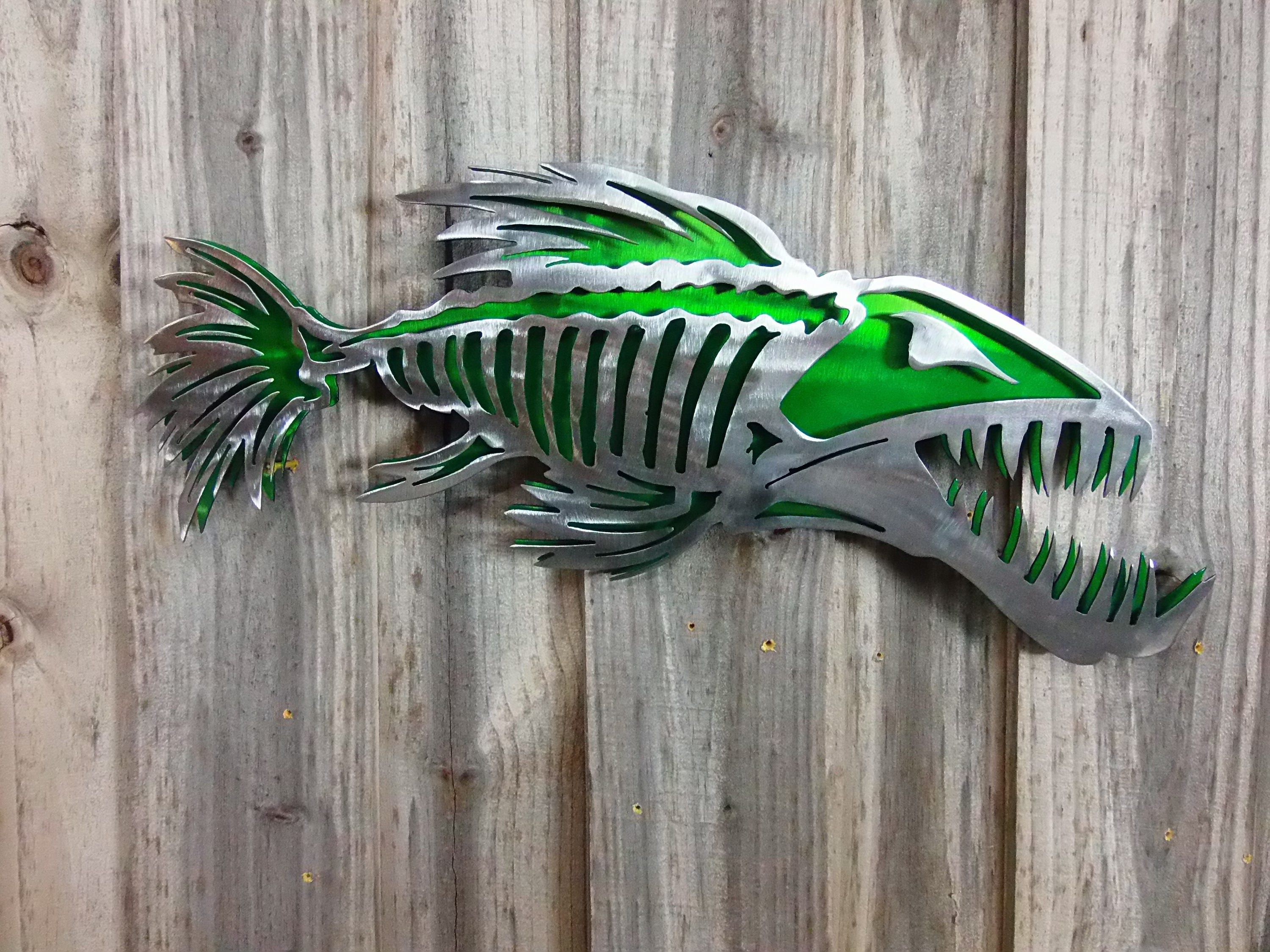 Barracuda Bone Fish Metal Wall Art - Etsy