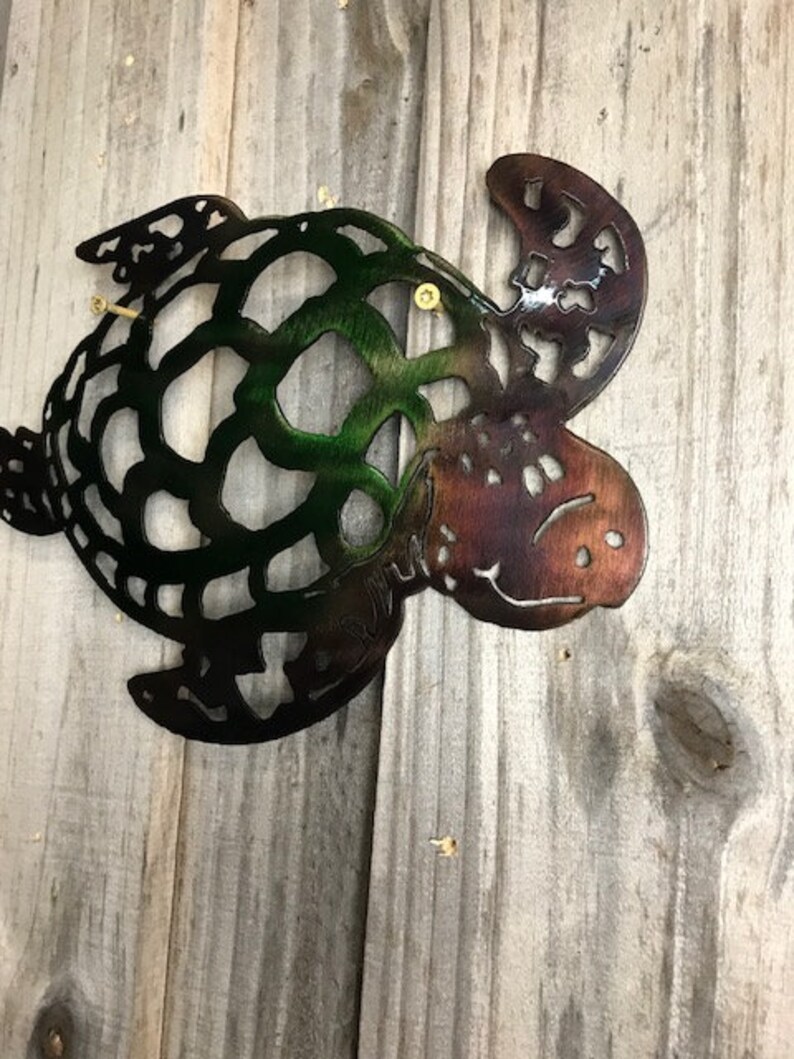Sea Turtle Metal Wall Art Loggerhead Green Sea Turtle - Etsy