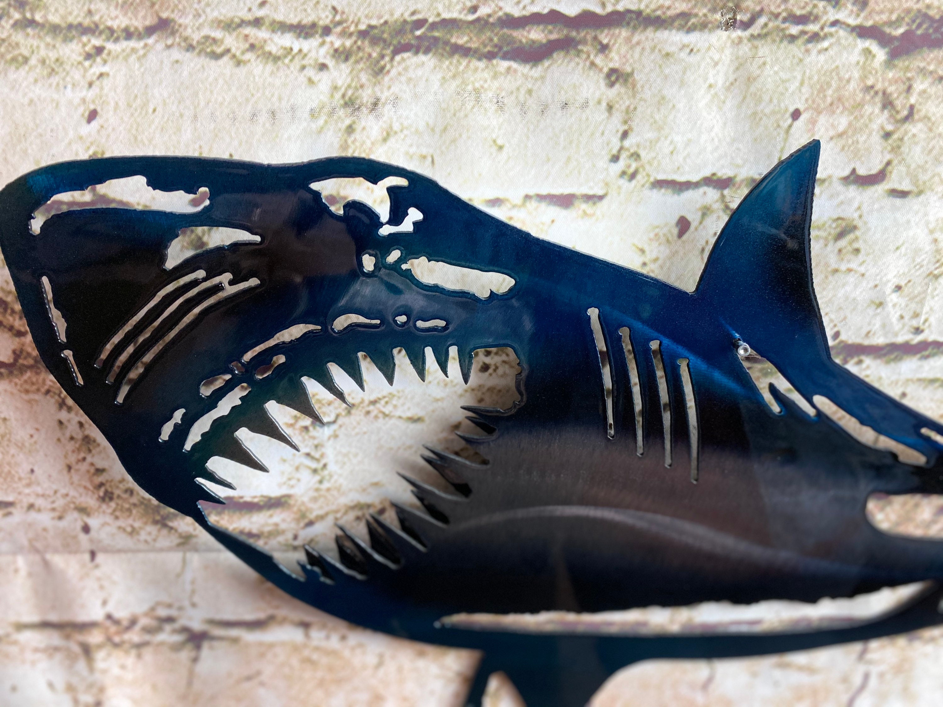 Great White Shark Metal Art - Etsy