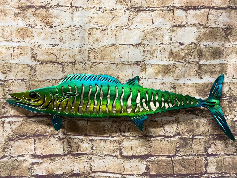 Wahoo Fish Metal Wall Art Trophy Fishing Deep Sea Fishing - Etsy