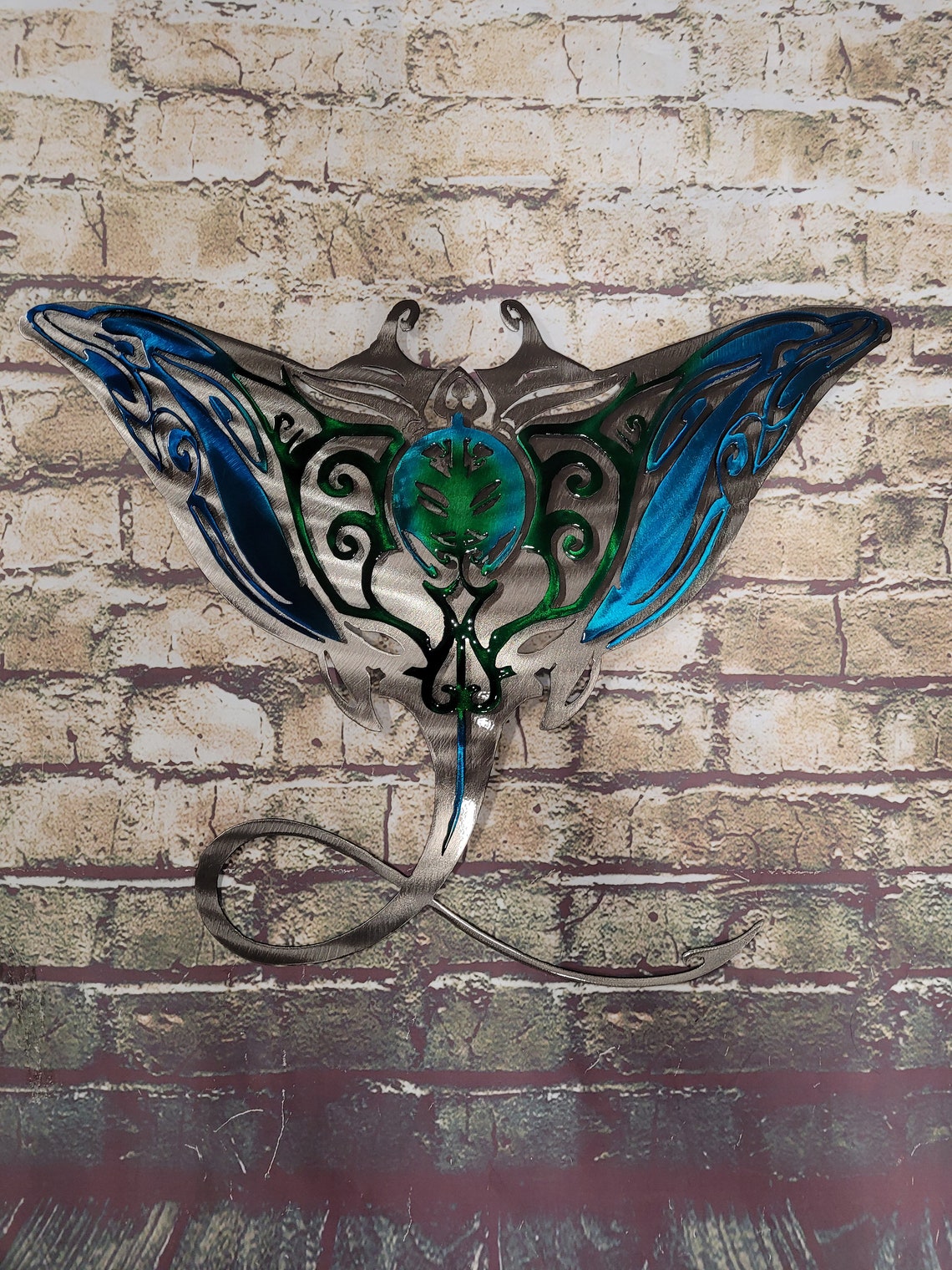 Manta Ray Metal Wall Art Sting Ray Sea Turtle Aquatic Life - Etsy