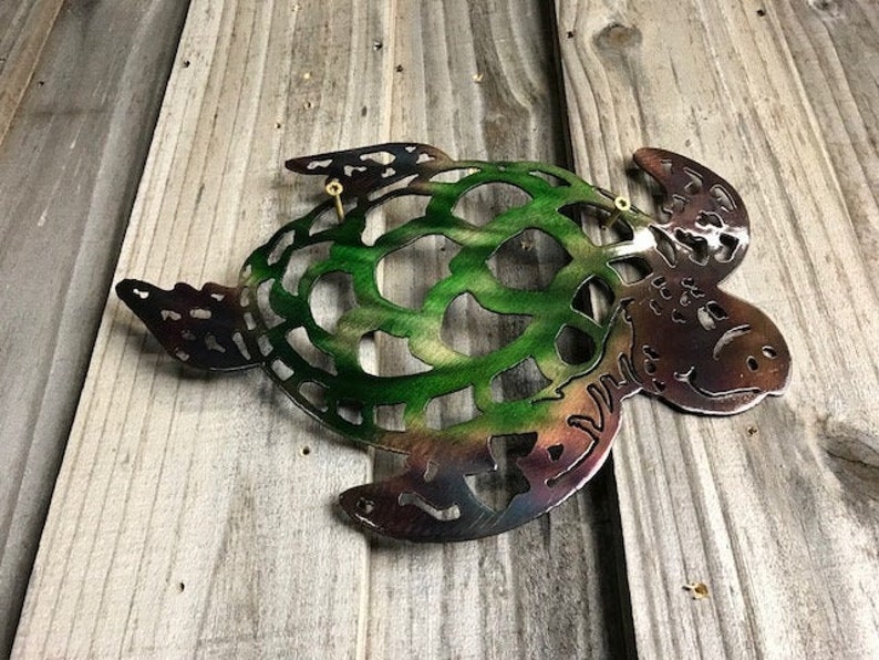 Sea Turtle Metal Wall Art Loggerhead Green Sea Turtle - Etsy