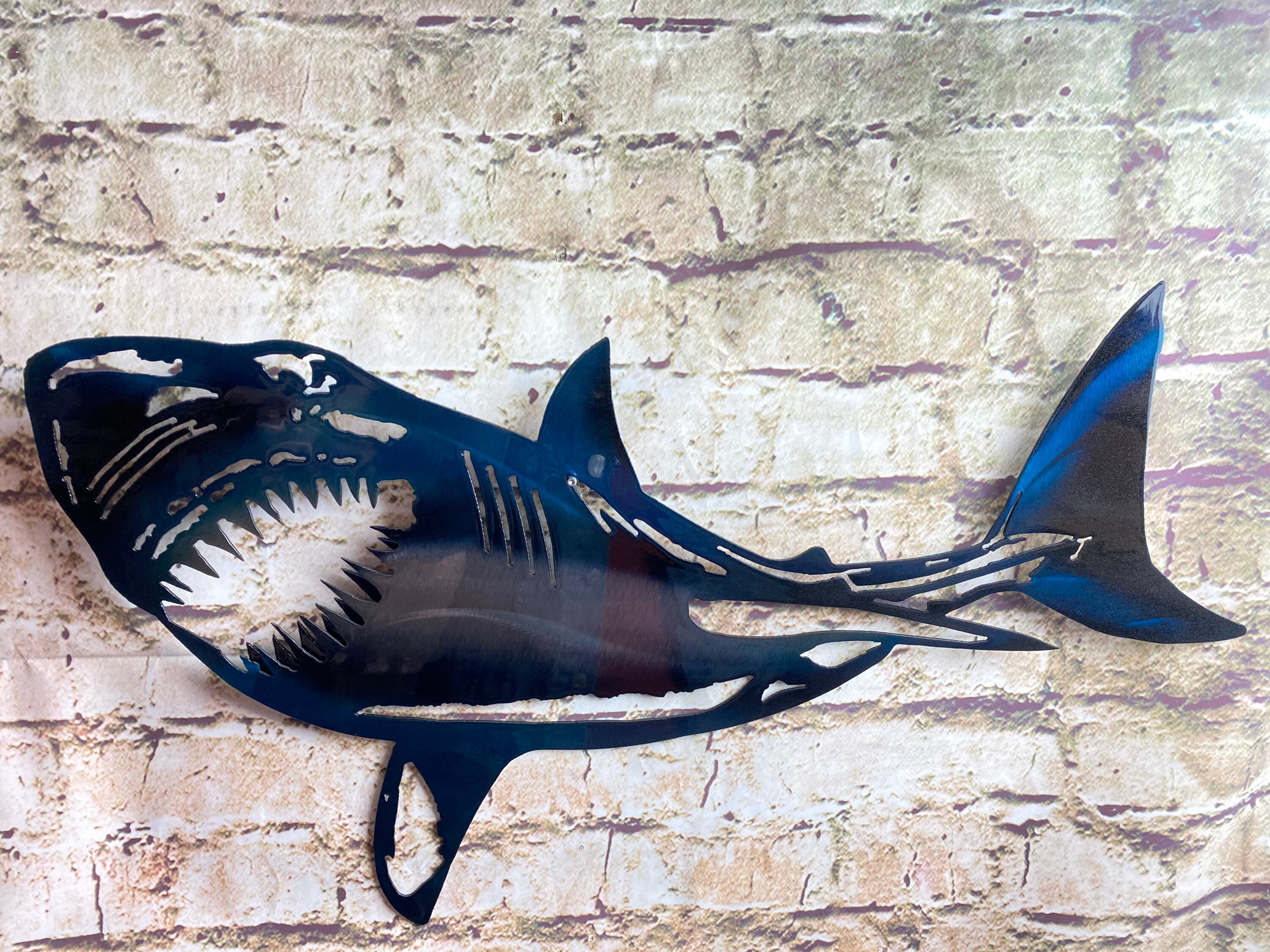 Great White Shark Metal Art - Etsy