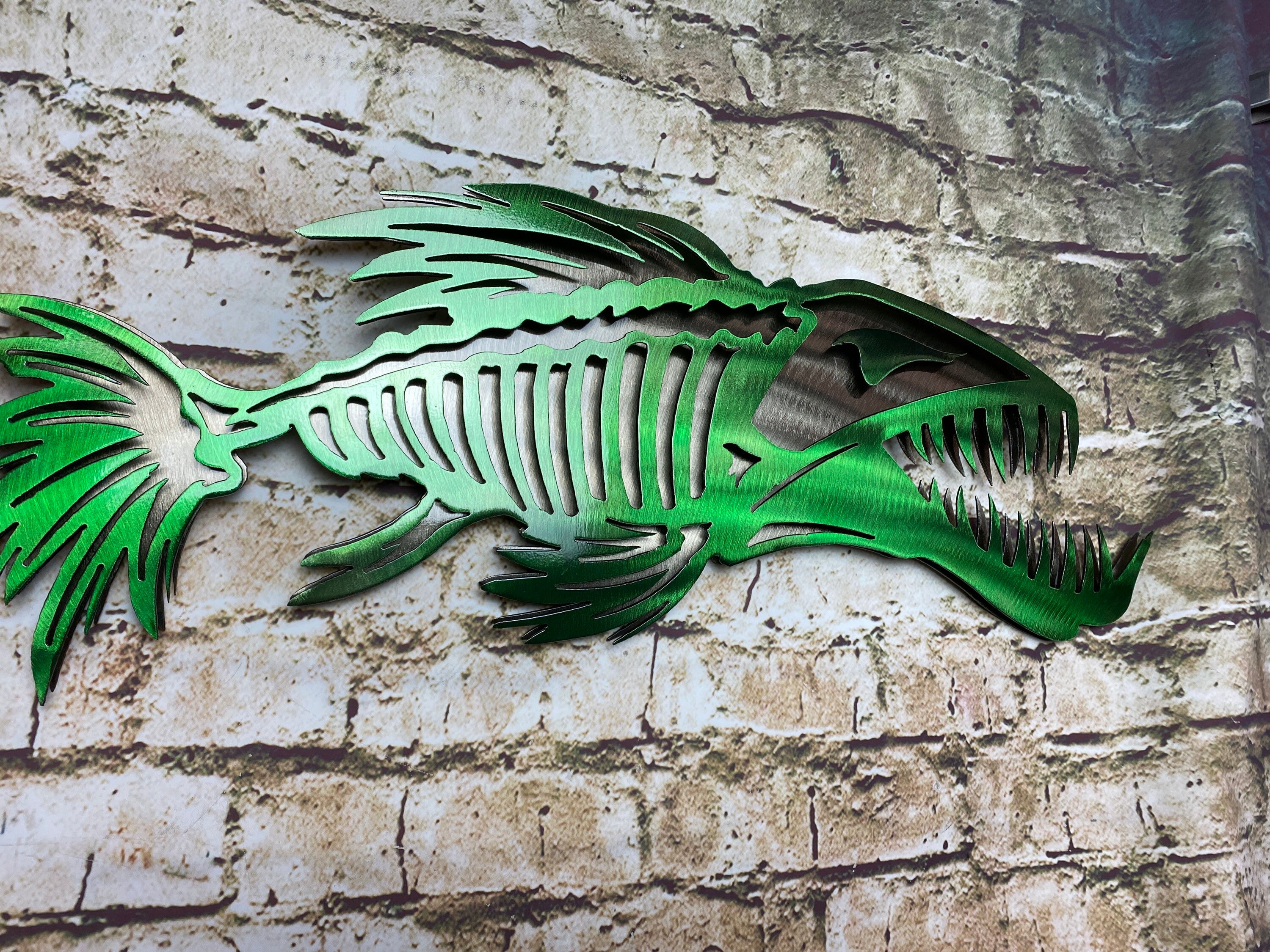 Barracuda Bone Fish Metal Wall Art - Etsy