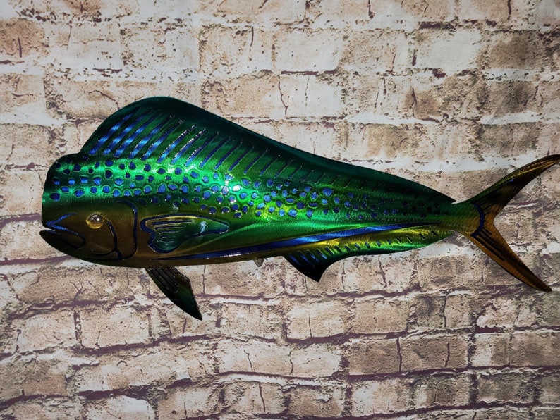 Mahi-mahi Metal Wall Art, Deep Sea Fishing, Trophy Fishing, Dolphinfish ...
