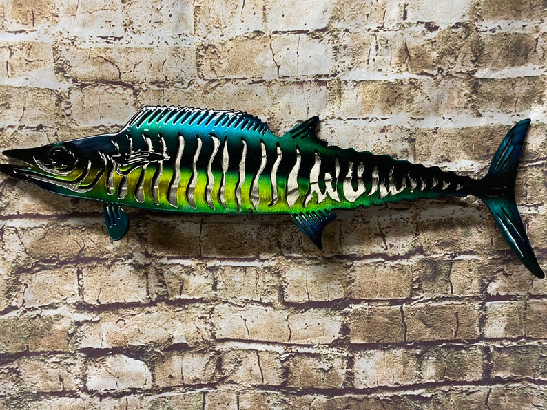 Wahoo Fish Metal Wall Art, Trophy Fishing, Deep Sea Fishing, Sports ...