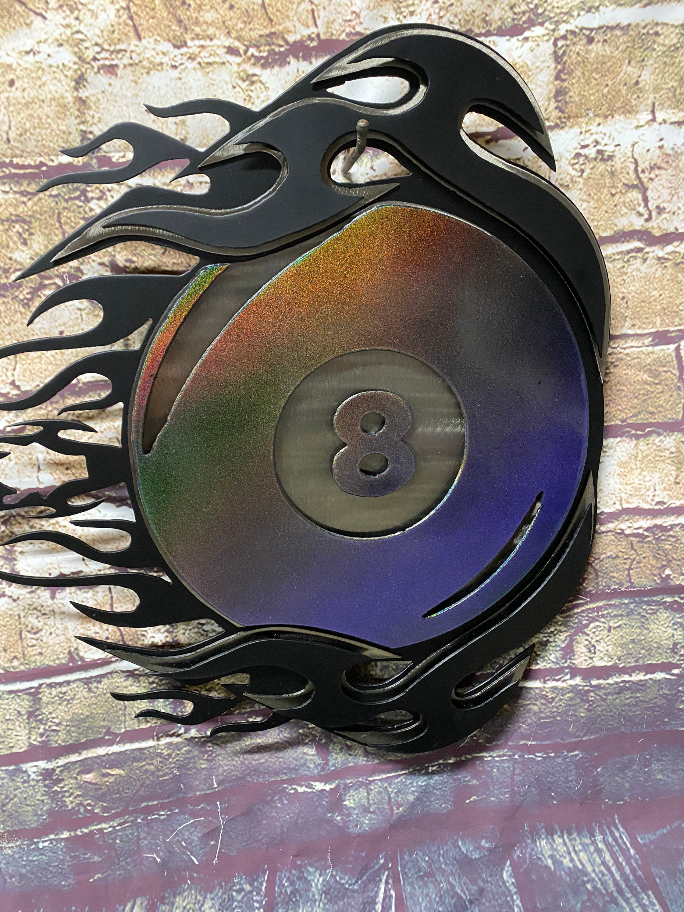 Flaming 8 Ball Pool Balls Magic 8 Ball Pool Sharks | Etsy