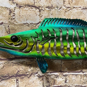 Wahoo Fish Metal Wall Art, Trophy Fishing, Deep Sea Fishing, Sports ...