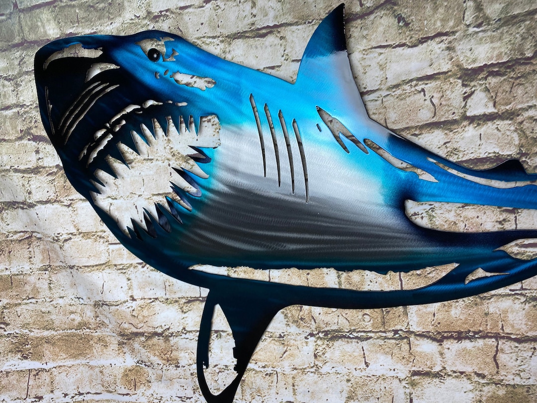 Great White Shark Metal Art, - Etsy