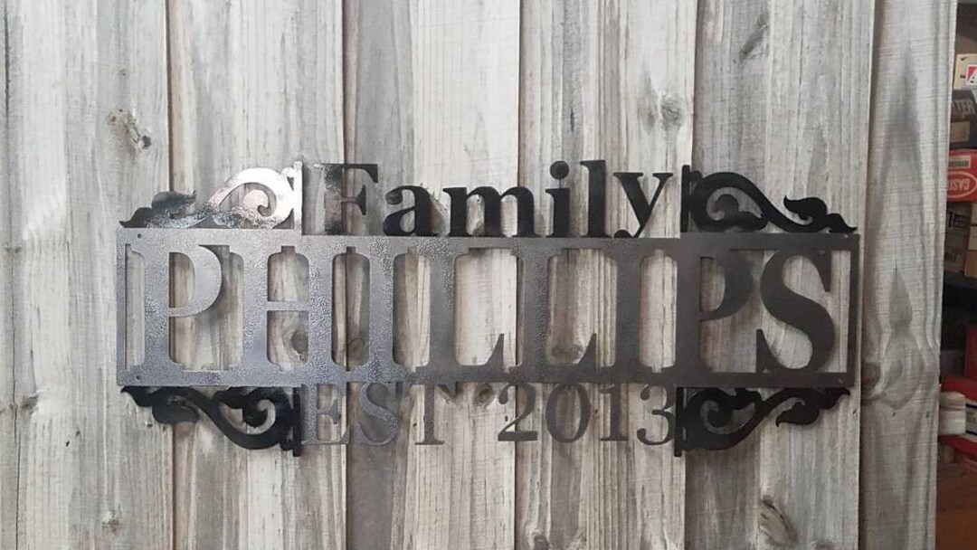 Personalized Family Wall Sign, Established Sign, Wedding Date - Etsy