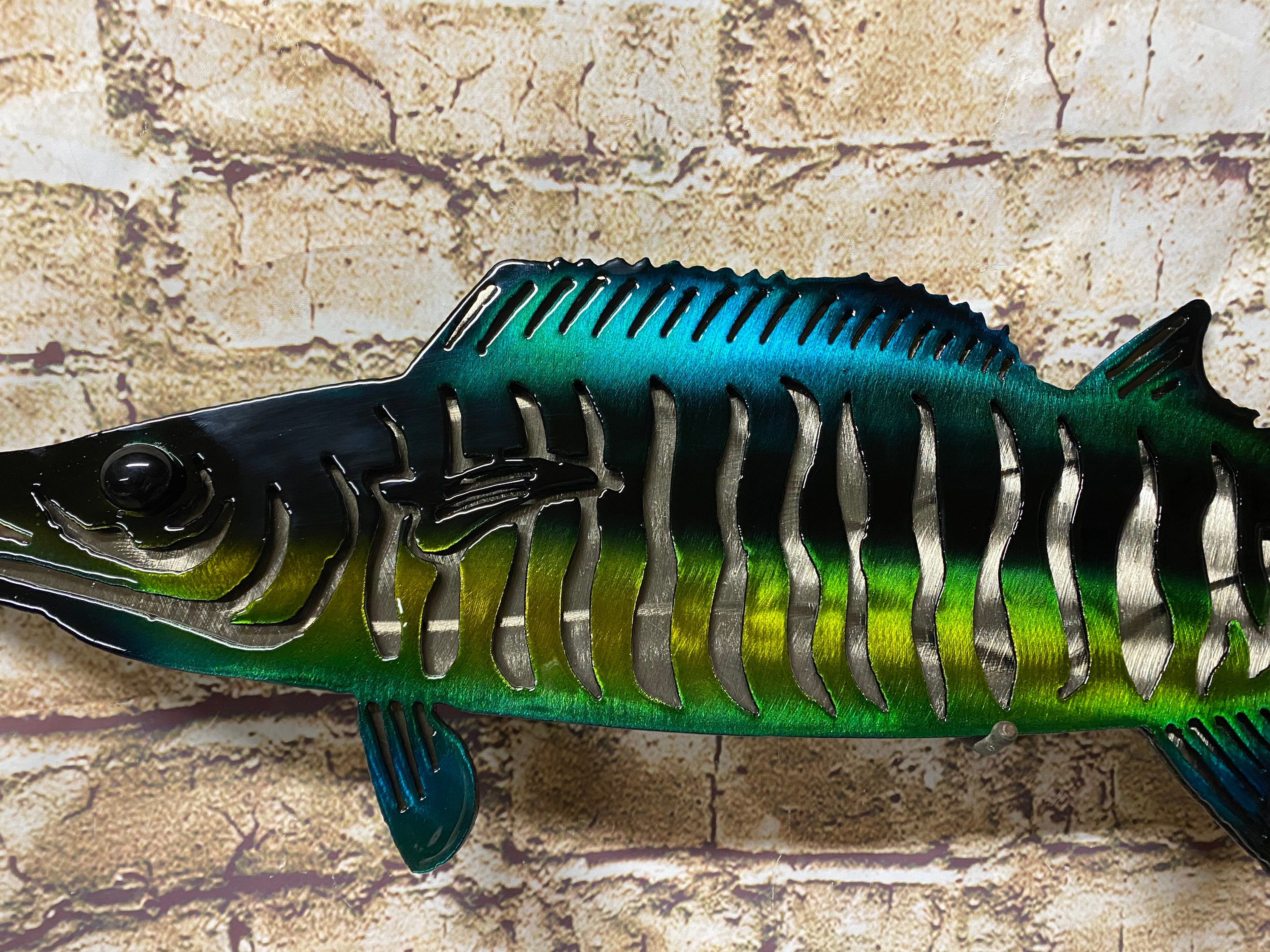 Wahoo Fish Metal Wall Art Trophy Fishing Deep Sea Fishing - Etsy