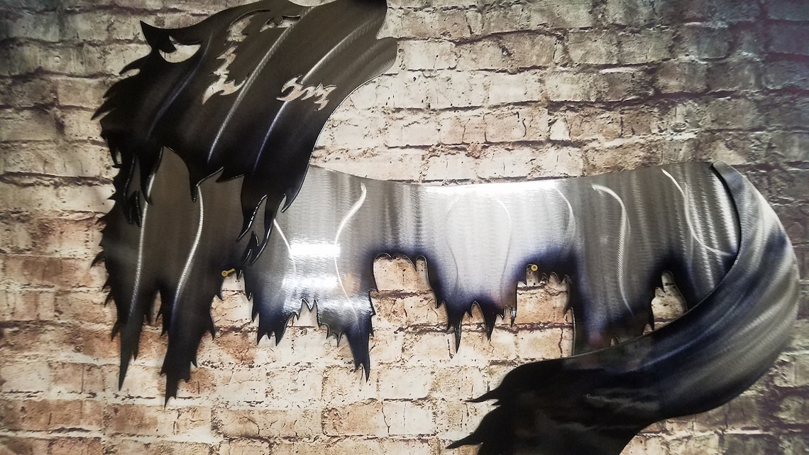 Wolf Metal Wall Art Howling Wolf Woodland Creatures Forest - Etsy