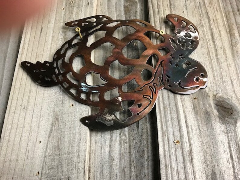 Sea Turtle Metal Wall Art Loggerhead Green Sea Turtle - Etsy