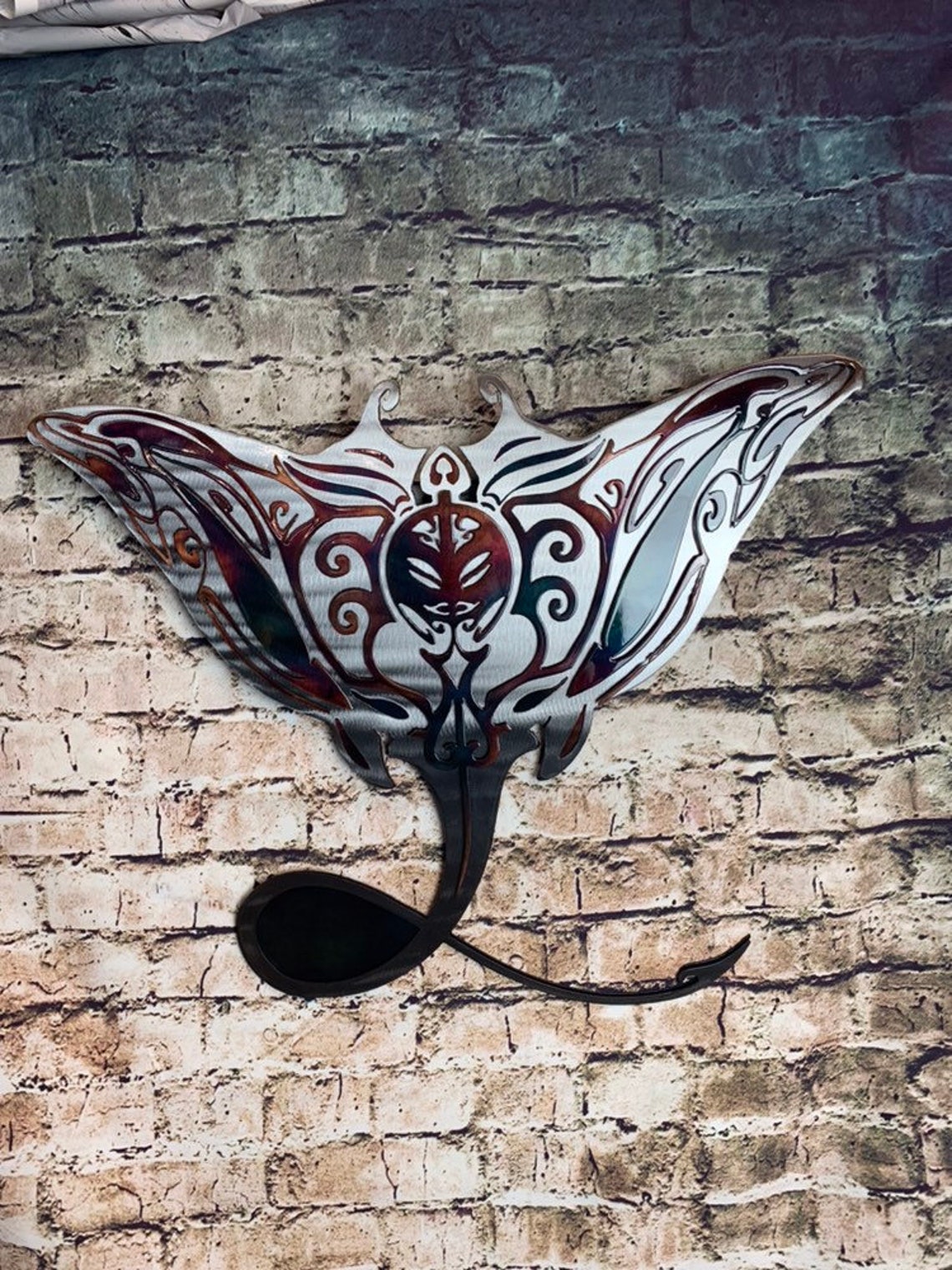 Manta Ray Metal Wall Art Sting Ray Sea Turtle Aquatic Life | Etsy