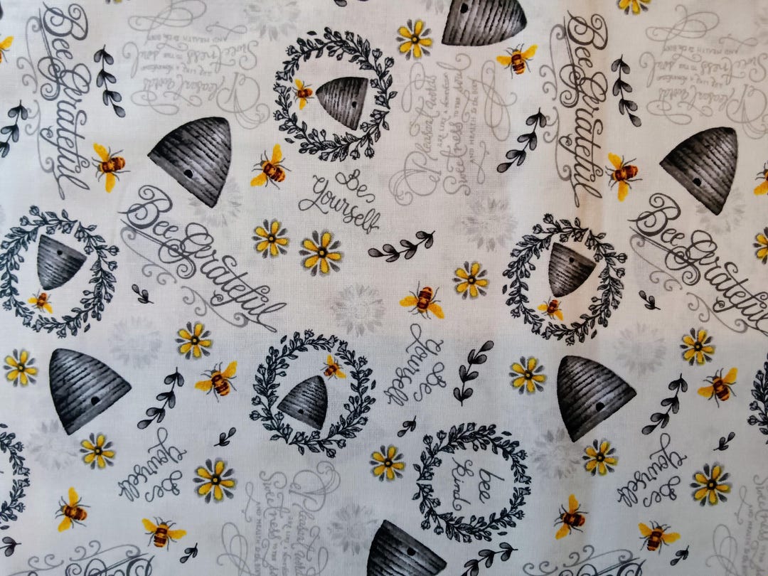 Bees Hives and Sunflowers 100% Cotton Fabric CR#22 - Etsy