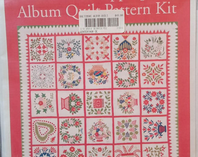 Baltimore Applique Album Quilt Pattern Kit Winterthur Cab#1 - Etsy