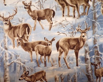 Blue Watercolor Fabric Watercolor Fawn // Blue by Littlearrowdesign ...