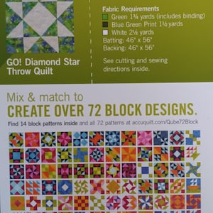 Accuquilt Go Qube Mix & Match 10 Block - Etsy