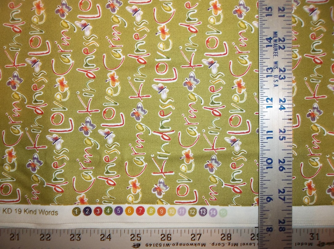 Kathy Davis Blossoming Kind Words 100% Cotton Fabric #301 - Etsy