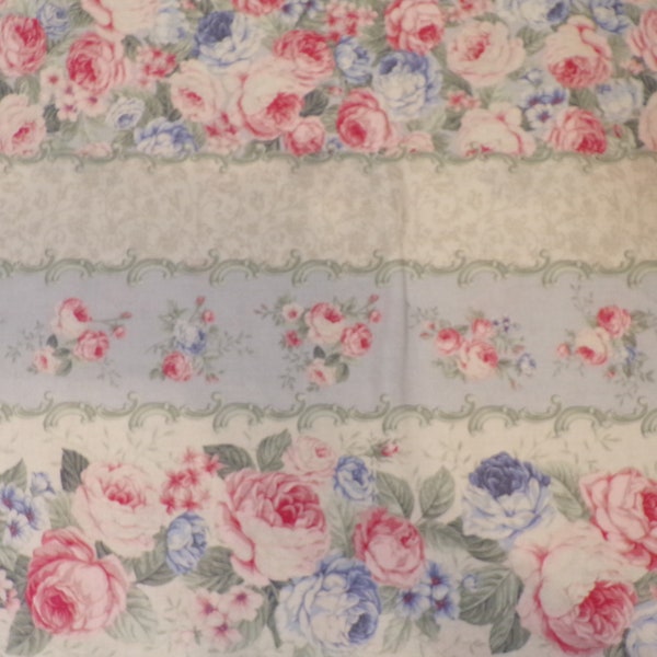 Floral Stripe Fabric - Etsy