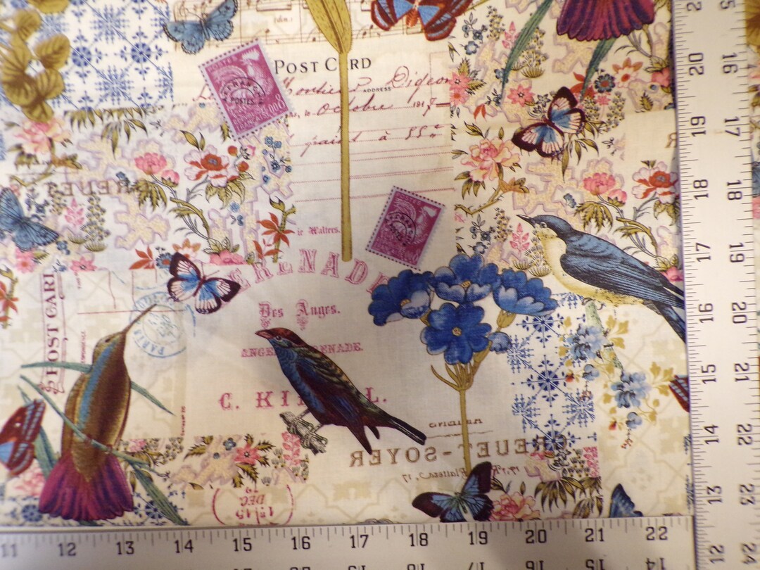 Blue Notes 100% Cotton Fabric #401 - Etsy