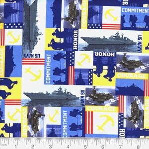 United States of America Navy 100% Cotton Fabric #440- 13/14 - Etsy