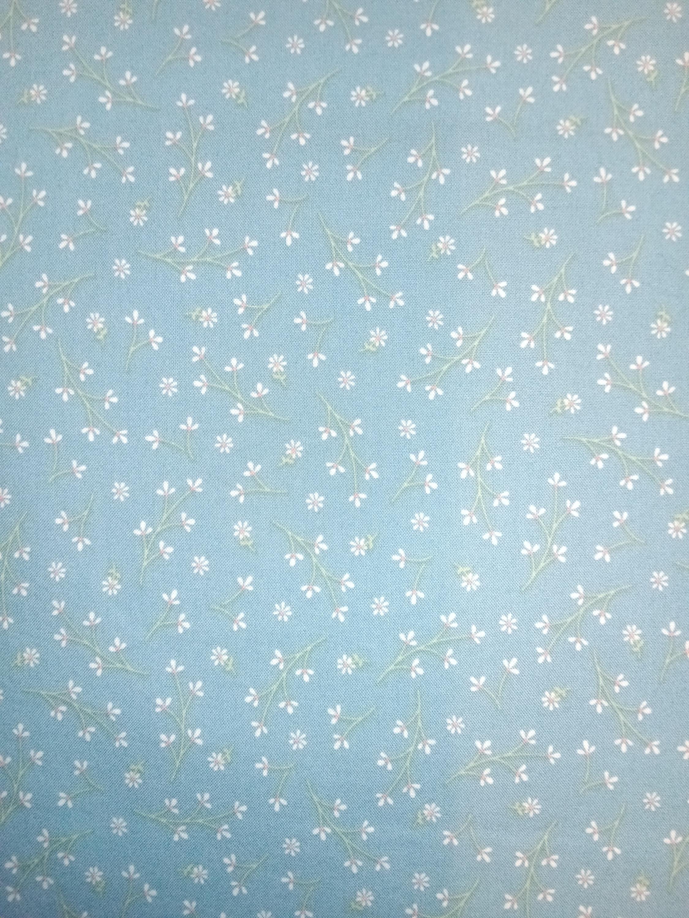 Pretty Petals on Blue 1 Yard 20" by Kimberbell 100% Cotton Fabric CUB#7 ...