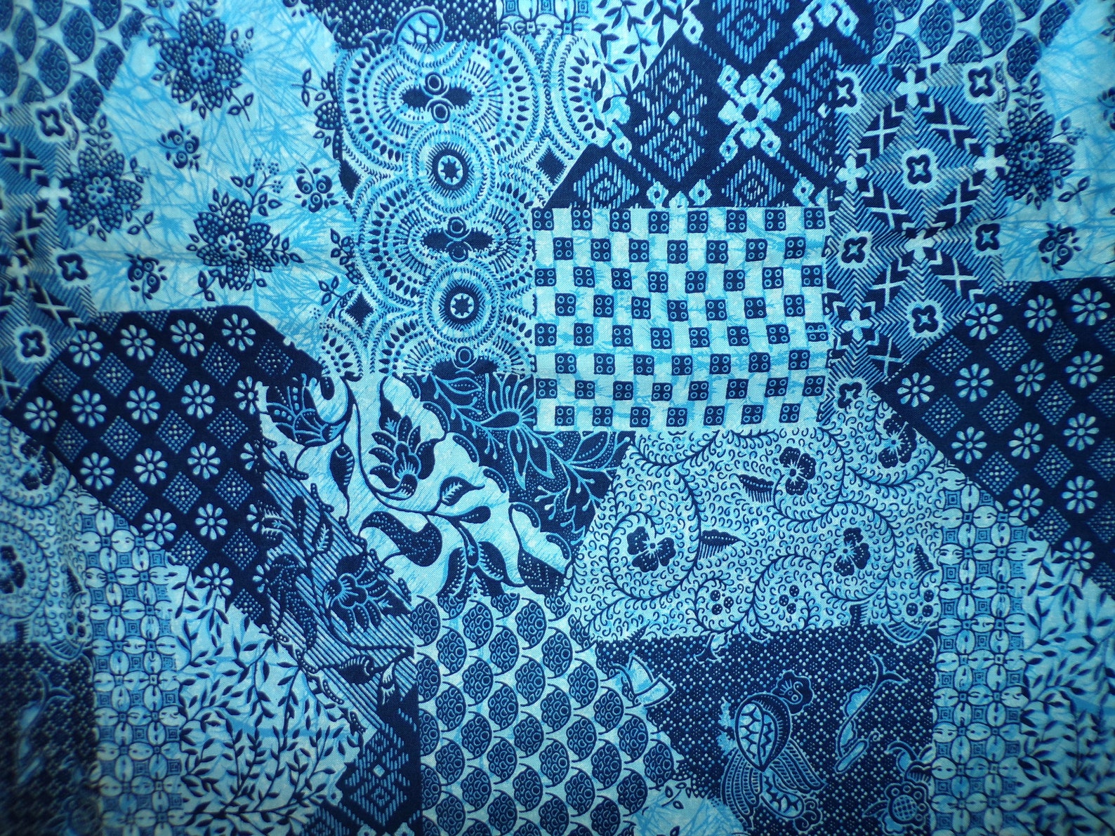 Patchwork Blue 100% Cotton Fabric VIP Cranston 457 - Etsy