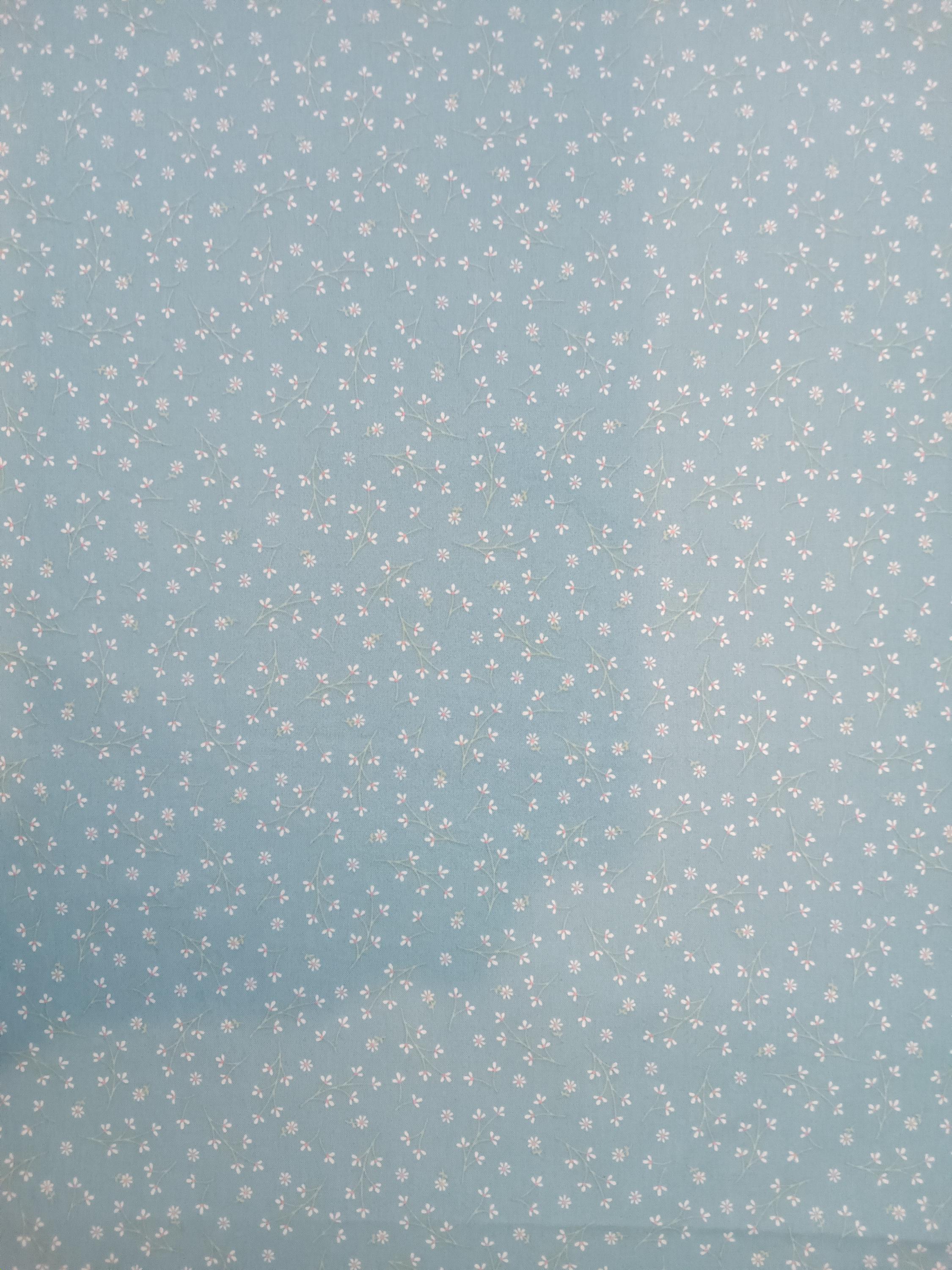 Pretty Petals on Blue 1 Yard 20" by Kimberbell 100% Cotton Fabric CUB#7 ...