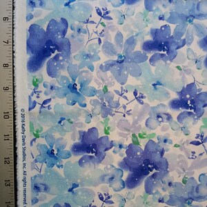 Blue Vinca by Kathy Davis Studios 100% Cotton Fabric #658 - Etsy