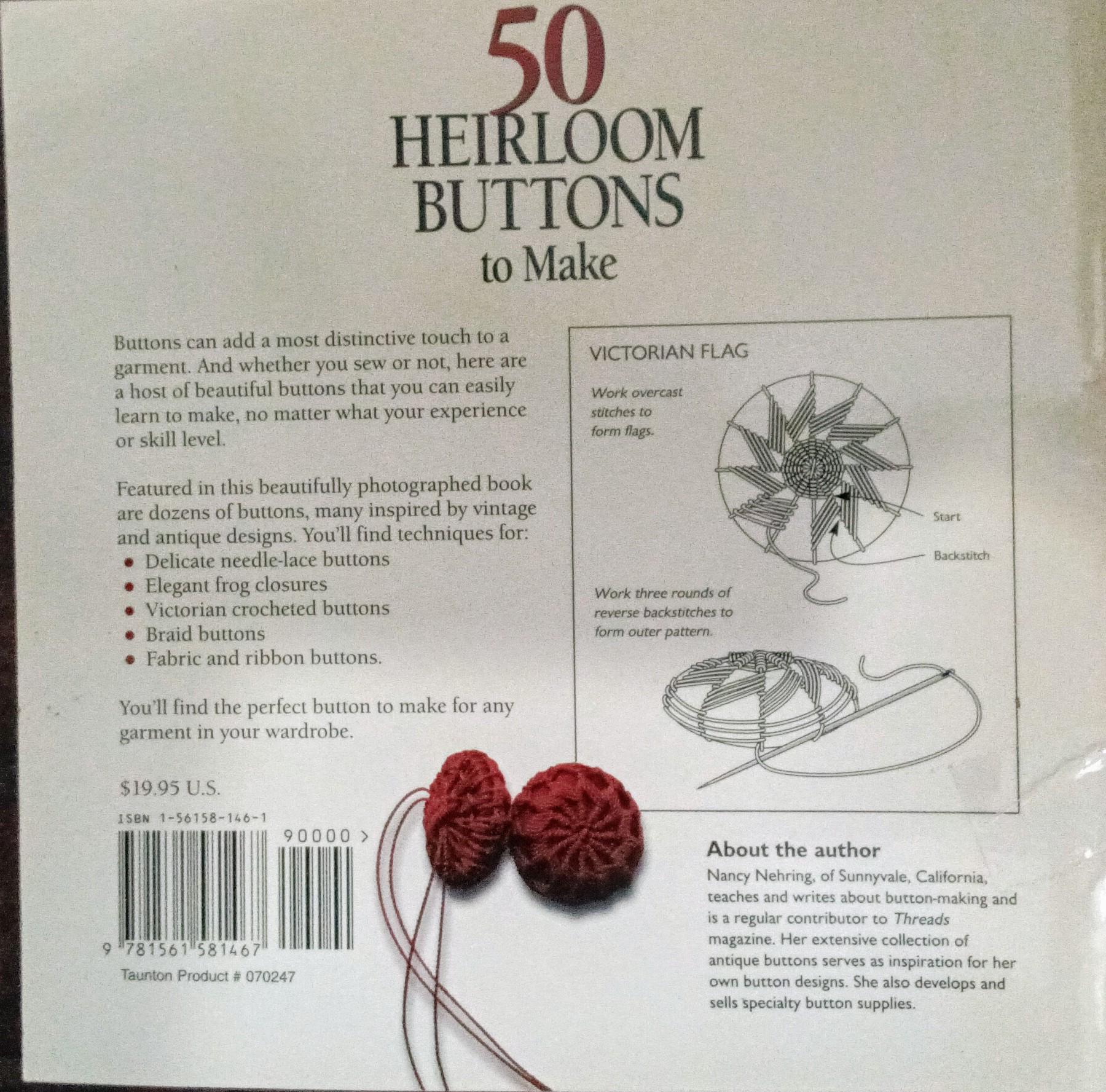 Heirloom Buttons to Make Instructions Book HS#5 - Etsy