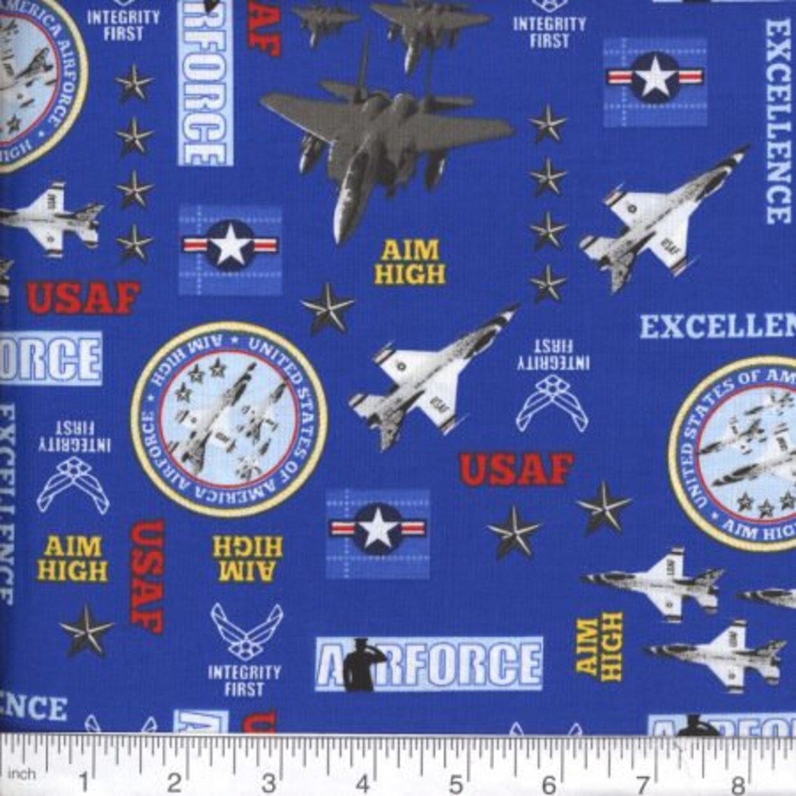 Military United States Air Force Excellence Aim High 100% | Etsy