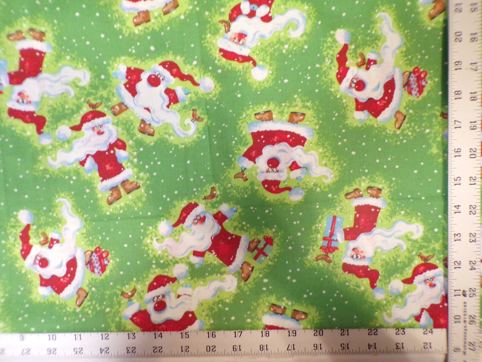 Tossed Red Nosed Santas 100% Cotton Fabric CR #10 - Etsy